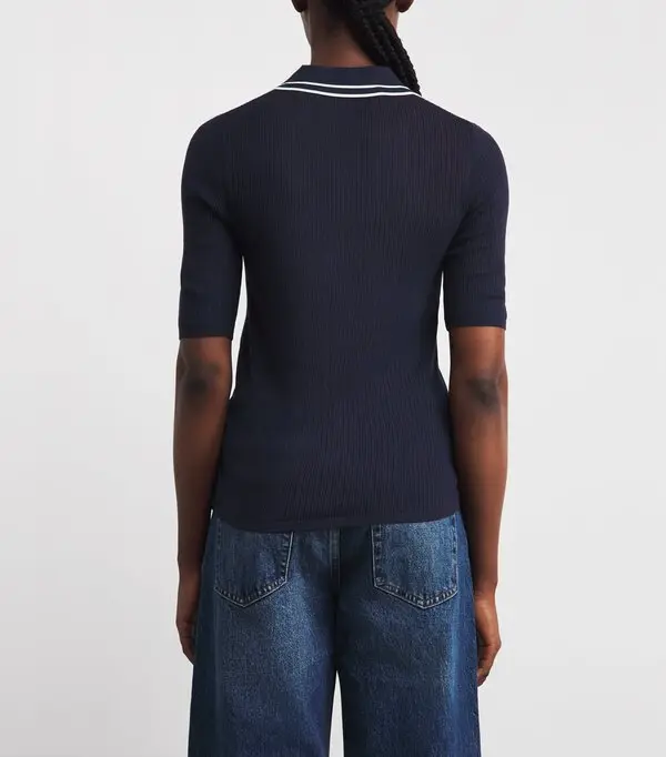 7 For All Mankind Crochet Polo Shirt