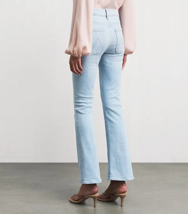 MOTHER The Patch Pocket Weekender Flared Jeans - Blue