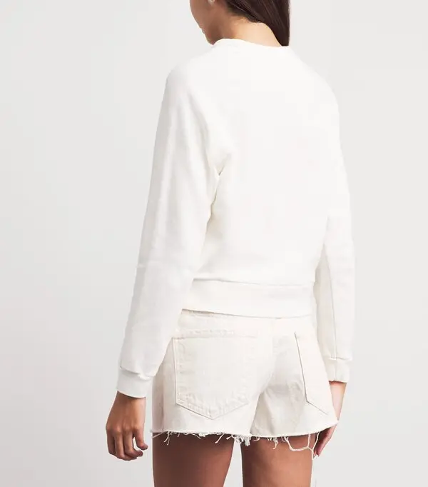 MOTHER Cotton Itty Concert Sweater - White