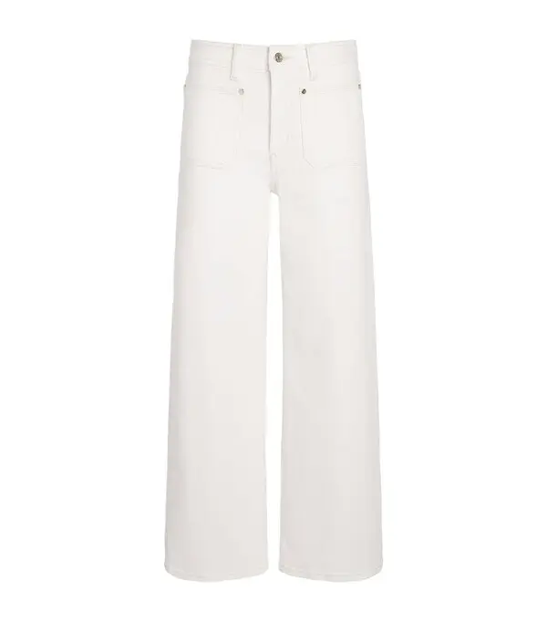 FRAME Le Slim Palazzo High-rise Wide-leg Jeans - White