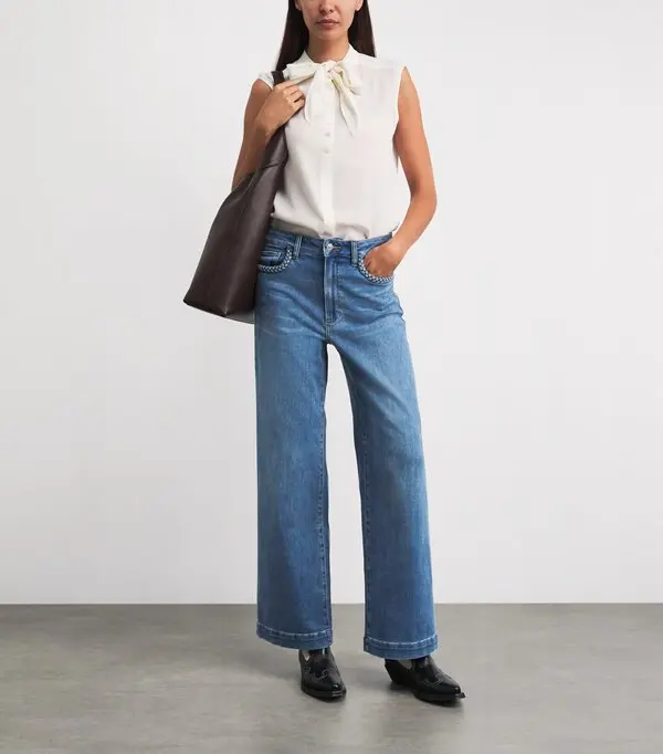 Paige Anessa Wide-leg Jeans - Blue