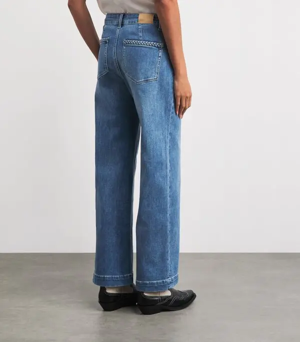 Paige Anessa Wide-leg Jeans - Blue