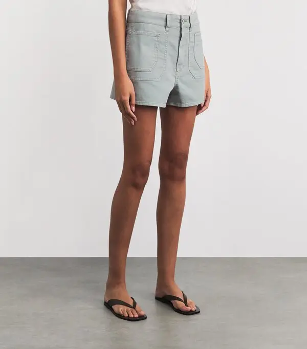 Paige Laken High-rise Denim Shorts - Green