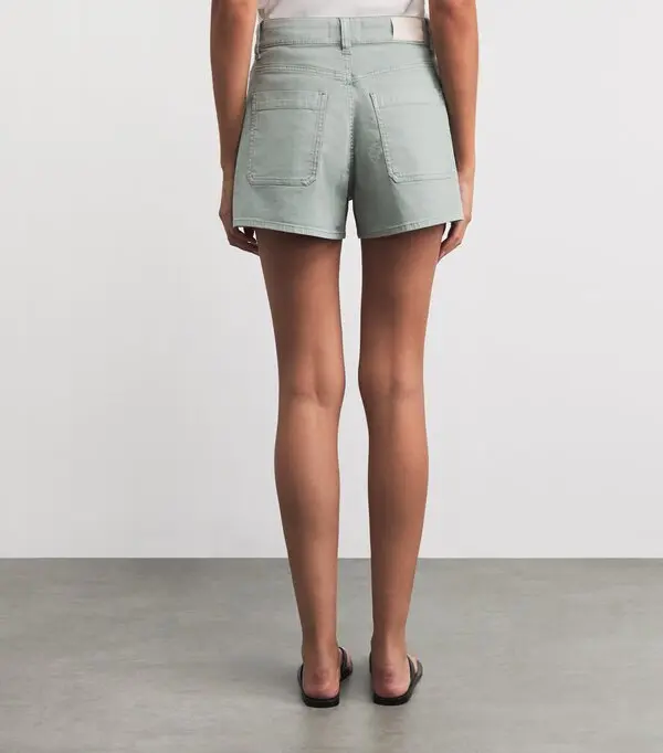 Paige Laken High-rise Denim Shorts - Green