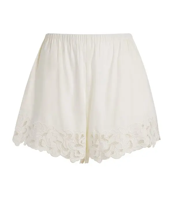 Camilla And Marc Chara Embroidered Linen-blend Shorts