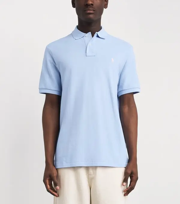 Polo Ralph Lauren Custom-fit Cotton Mesh Polo Shirt - Blue
