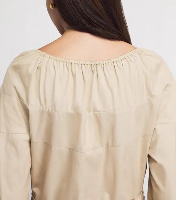 Vince Cotton Belted Midi Dress