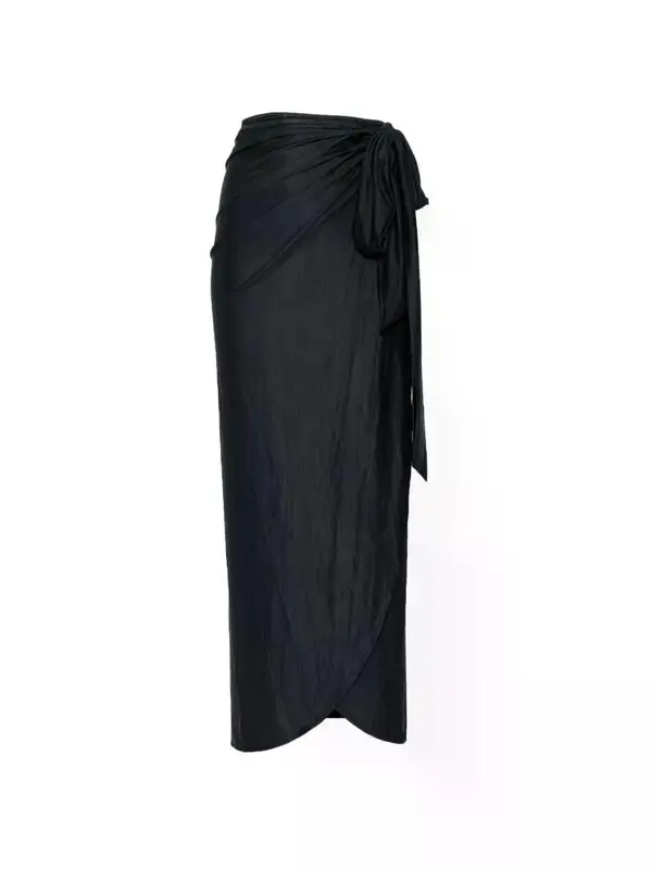 AGUA DE COCO Knot-detail Sarong - Black
