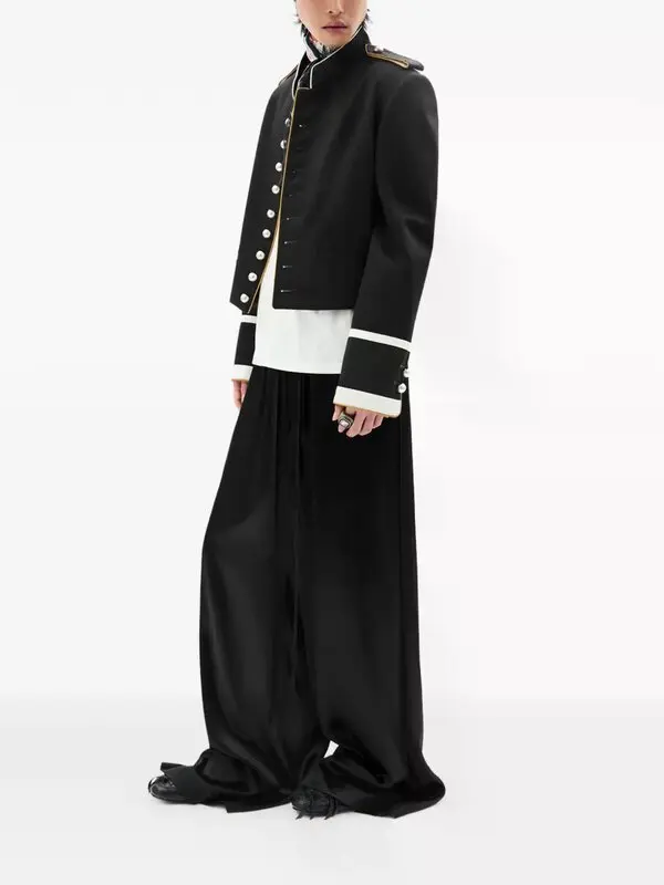 ANN DEMEULEMEESTER Drawstring Relaxed Trousers - Black