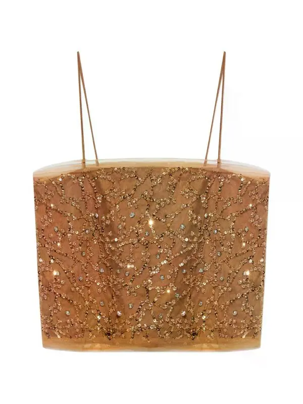 Munthe Nannali Sequin And Bead Embellished Top
