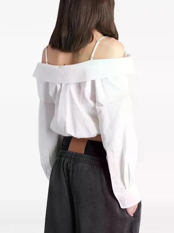 Alexander Wang Off-shoulder Cropped Shirt