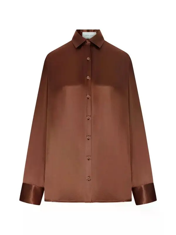 THE NINA STUDIO Back-opening Silk Shirt