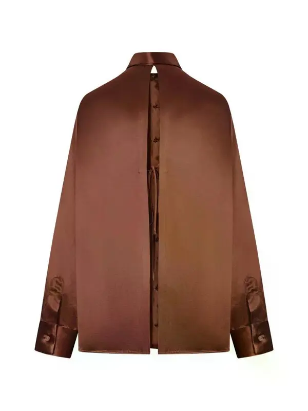 THE NINA STUDIO Back-opening Silk Shirt
