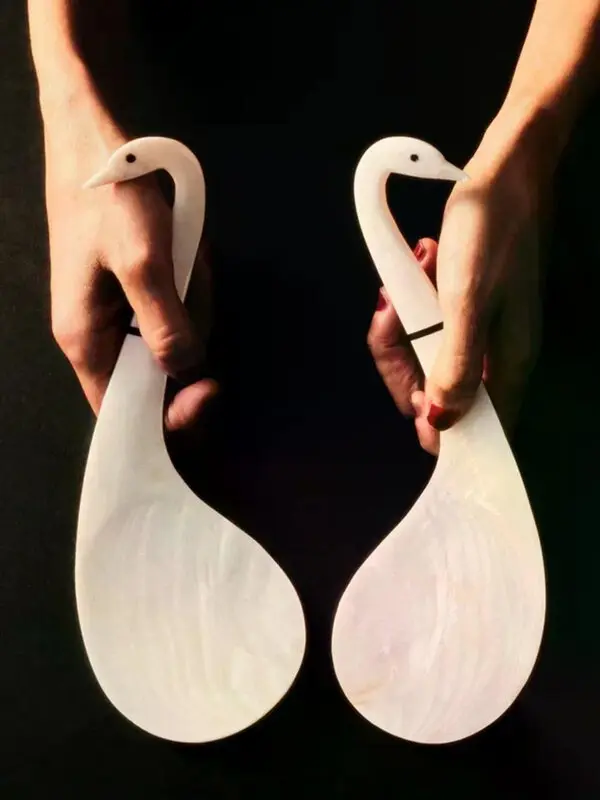 GOHAR WORLD Swan-shaped Serving Spoons