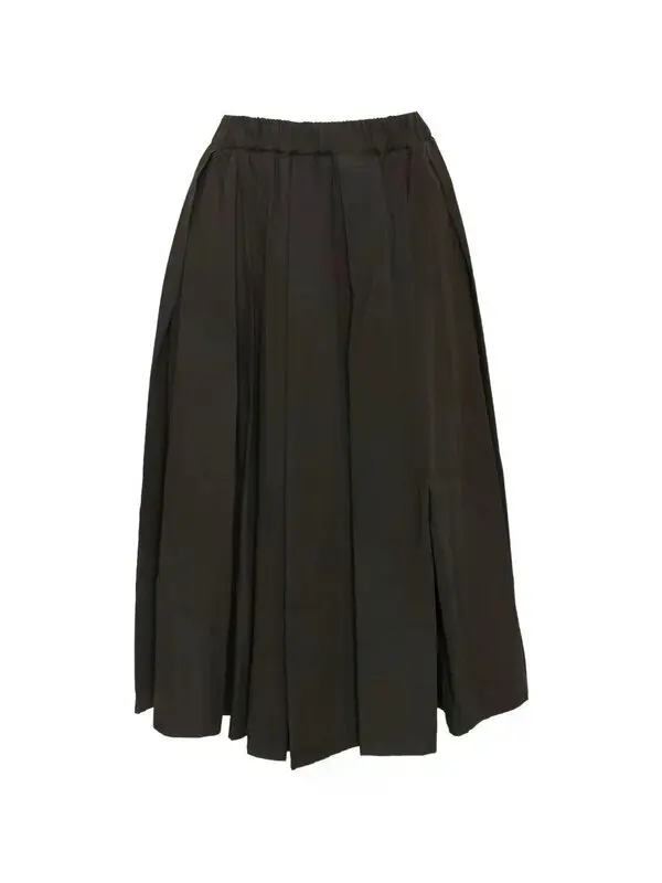 MSGM Pleated Elasticated-waist Skirt - Brown
