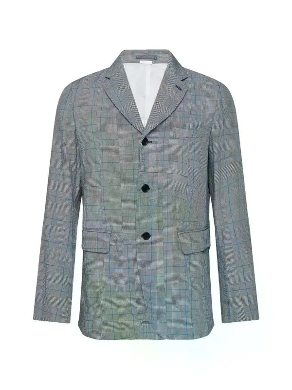 Comme Des Garçons Patchwork Glen-check Blazer - Grey