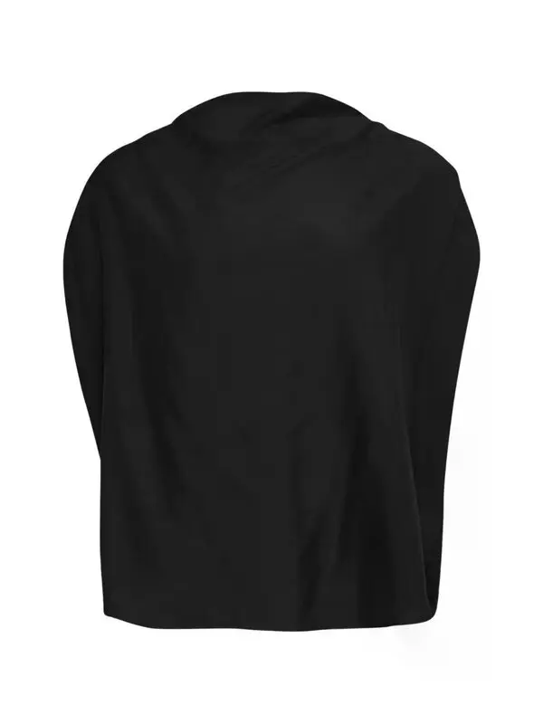 THE LOOM Asymmetric Tuck Top - Black