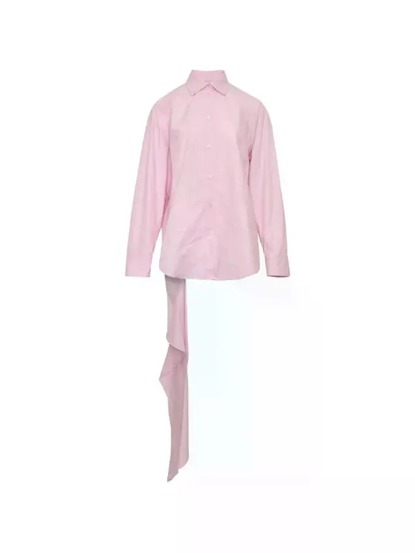 MSGM Asymmetrical Detail Shirt - Pink