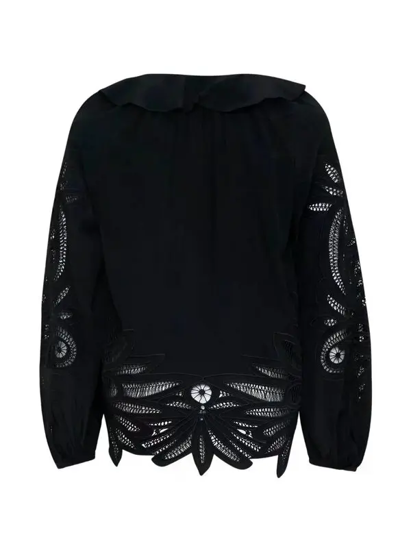 Ulla Johnson Adonis Silk Appliqué Blouse