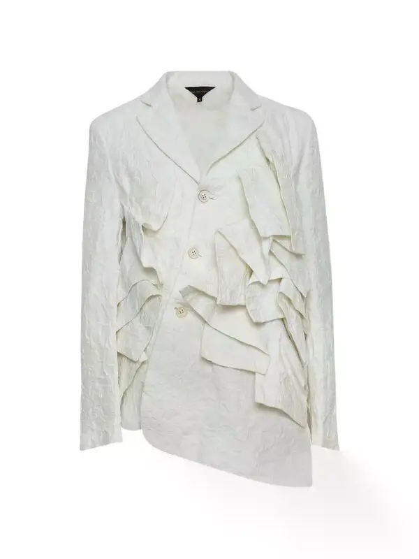 Comme Des Garçons Ruffled Brocade Blazer