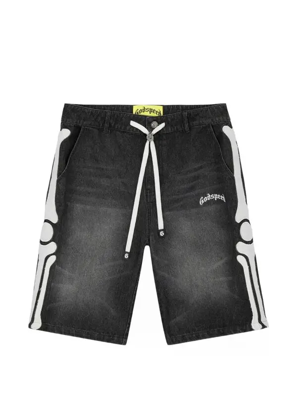 GODSPEED Embroidered Denim Shorts