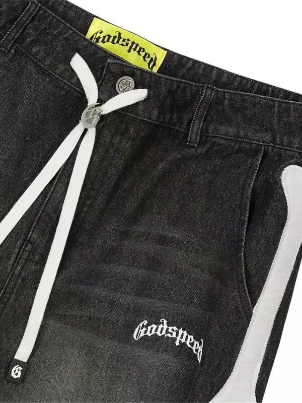 GODSPEED Embroidered Denim Shorts
