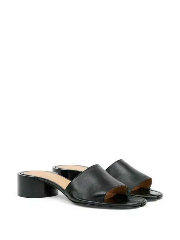 MAISON MARGIELA Leather Tabi-toe Sandals - Black
