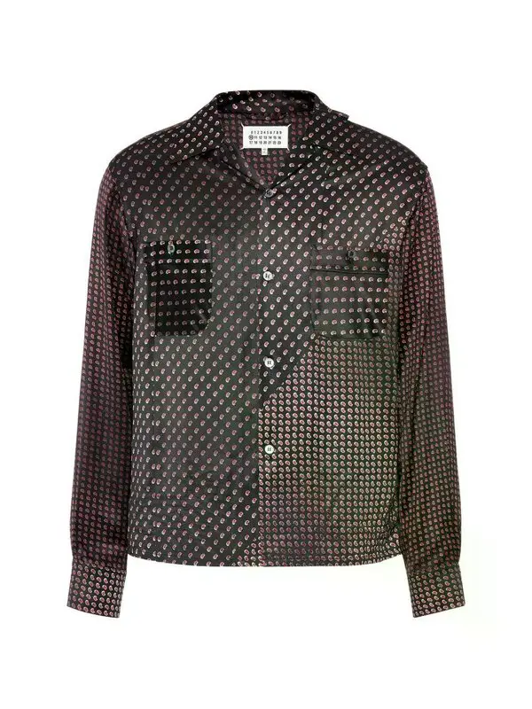 MAISON MARGIELA Paisley-print Long-sleeve Shirt - Black