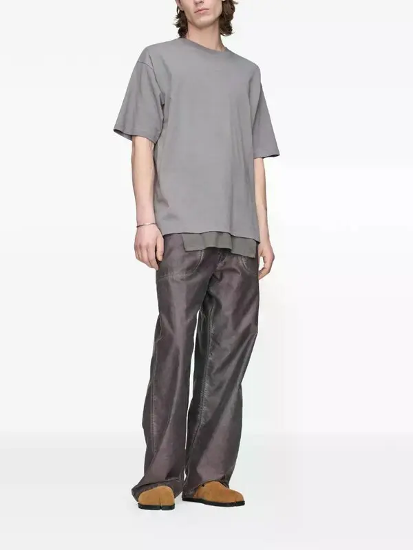 MAISON MARGIELA Wide-leg Trousers With Stitched Pocket Detail - Grey