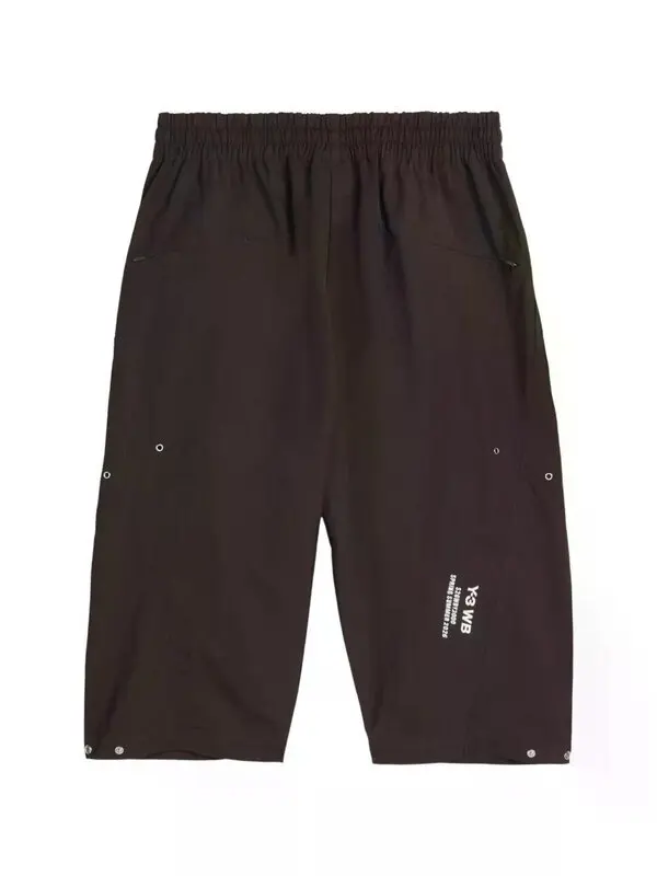 Y3 X Wales Bonner Drawstring Logo-embroidery Shorts