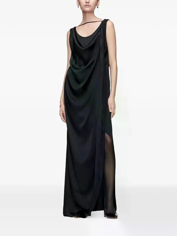 MAISON MARGIELA Satin Draped Maxi Dress