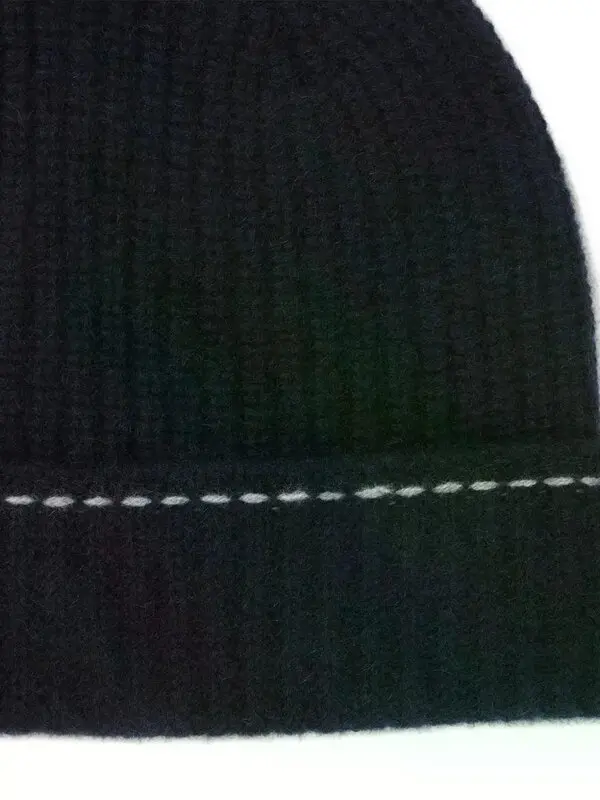 Kiton Ribbed Knit Beanie Hat