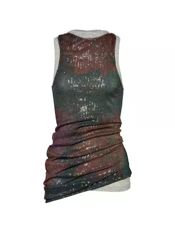 MAISON MARGIELA Sequin-embellished Draped Top