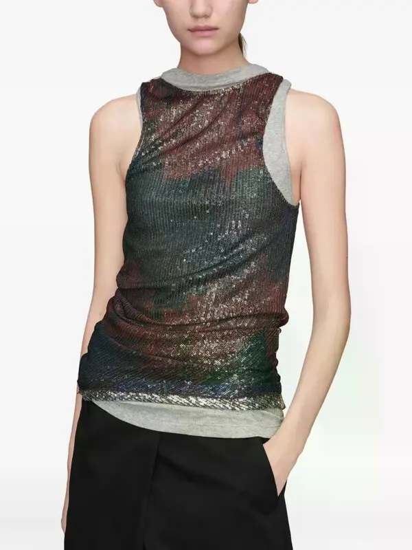 MAISON MARGIELA Sequin-embellished Draped Top