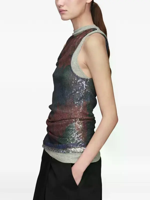 MAISON MARGIELA Sequin-embellished Draped Top