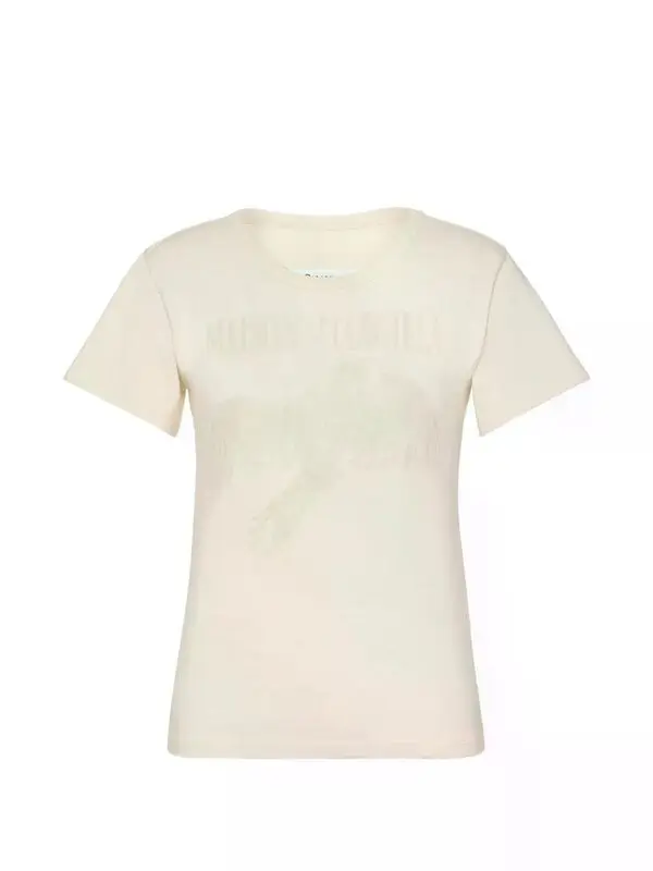 MAISON MARGIELA Four-stitch Bird Motif T-shirt - Neutrals