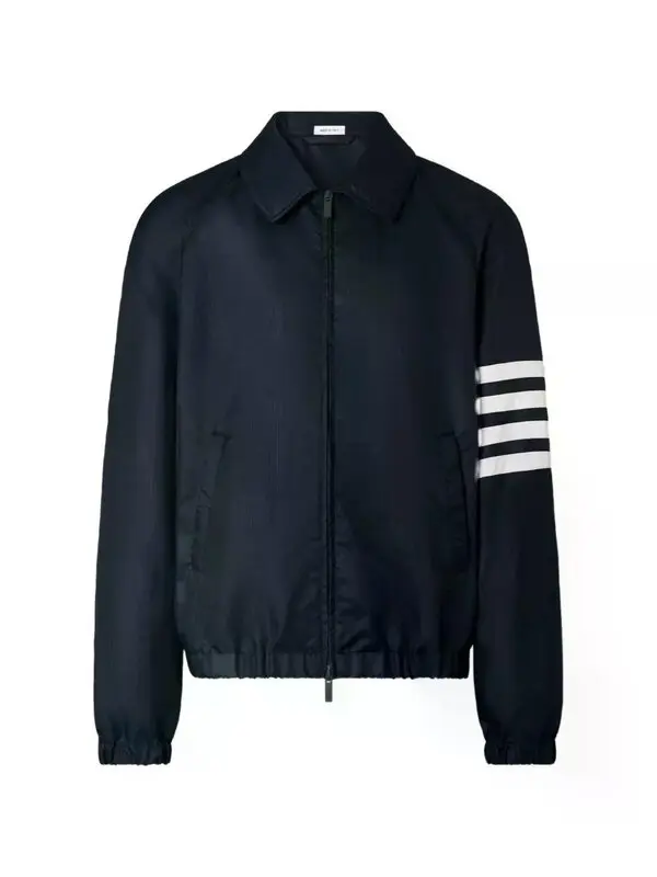 Thom Browne Shiny Ripstop 4-bar Track Jacket - Blue