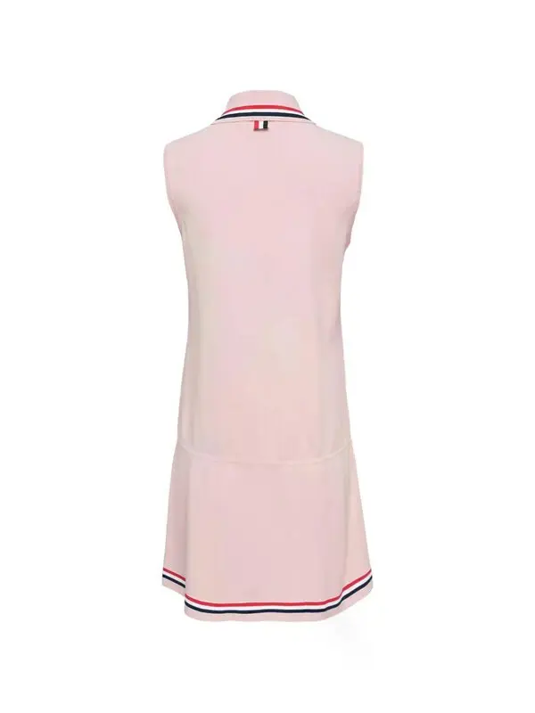 Thom Browne Rwb Stripe Pleated Mini Dress