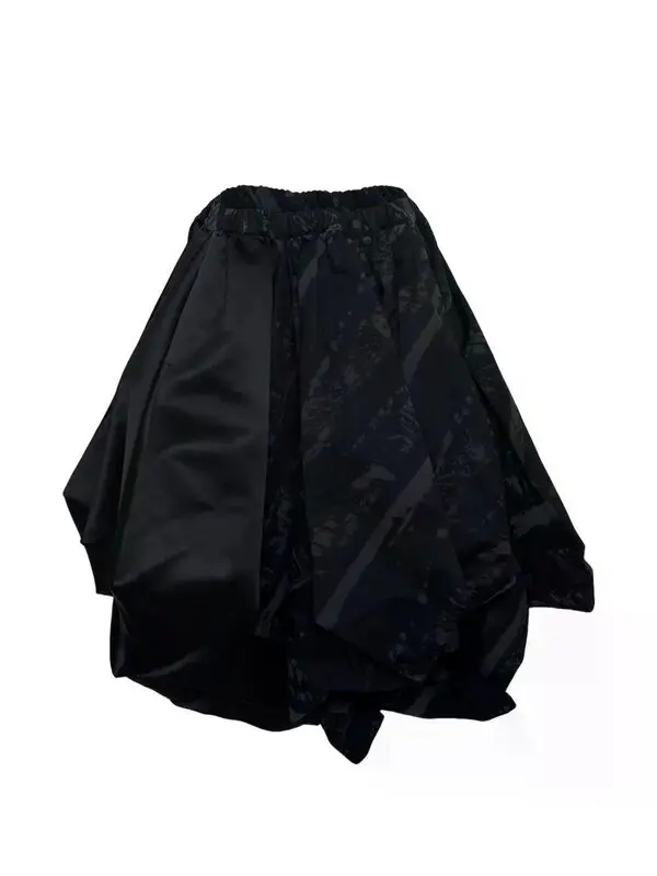 Comme Des Garçons Abstract Print Gathered Skirt