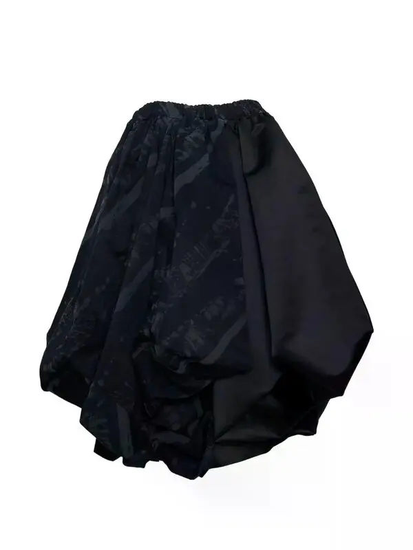 Comme Des Garçons Abstract Print Gathered Skirt