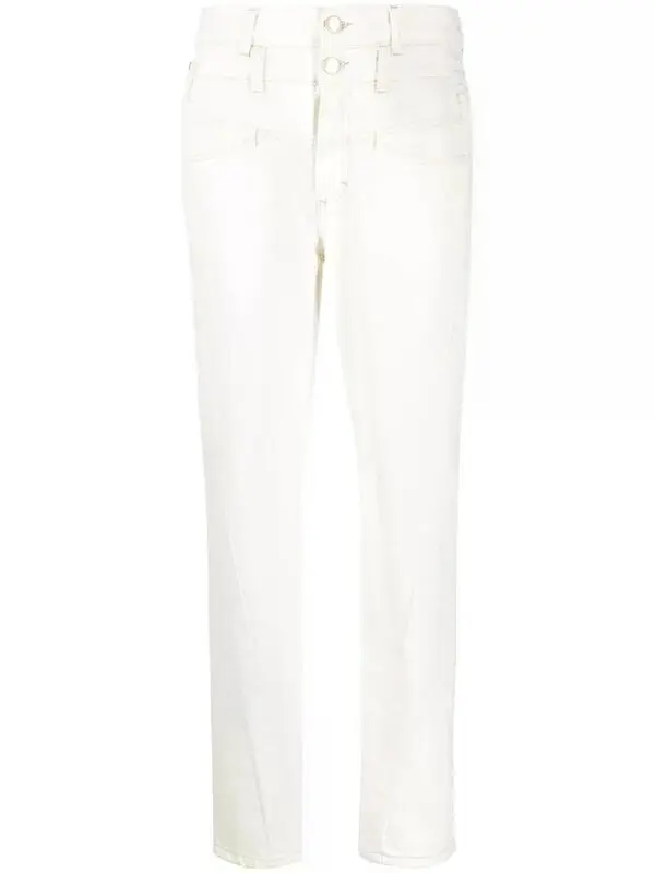 Closed High-waisted Straight-leg Jeans