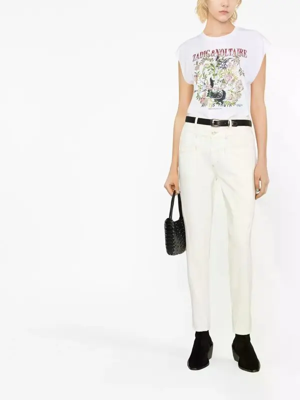 Closed High-waisted Straight-leg Jeans