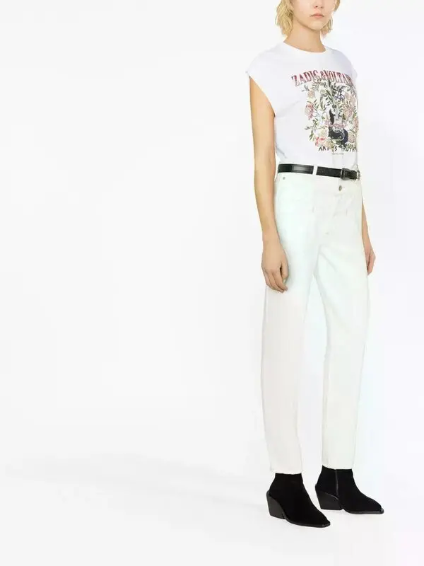 Closed High-waisted Straight-leg Jeans