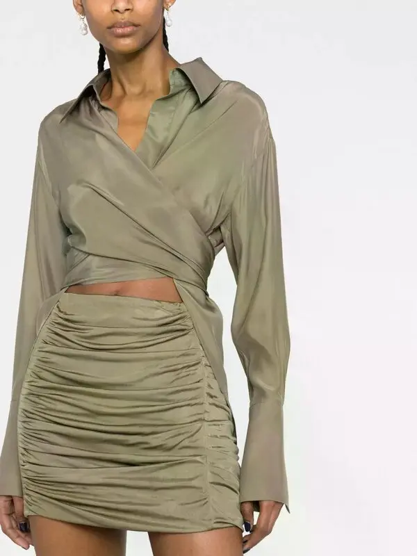 Gauge81 Sabinas Silk Wrap Shirt