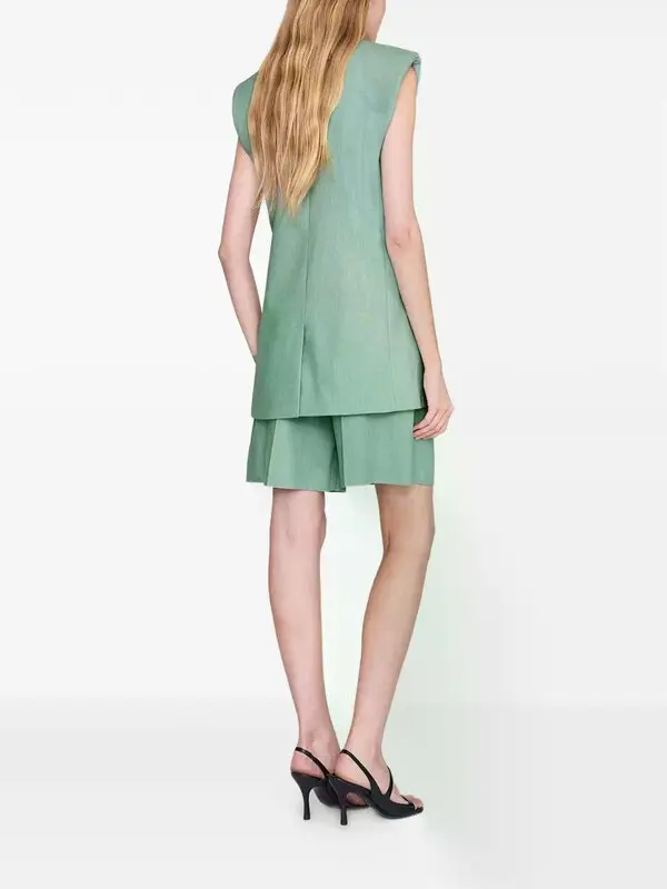 ANINE BING Bryson Pleated Shorts - Green