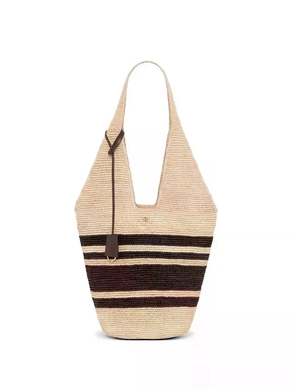 ANINE BING Leah Raffia Tote Bag - Neutrals