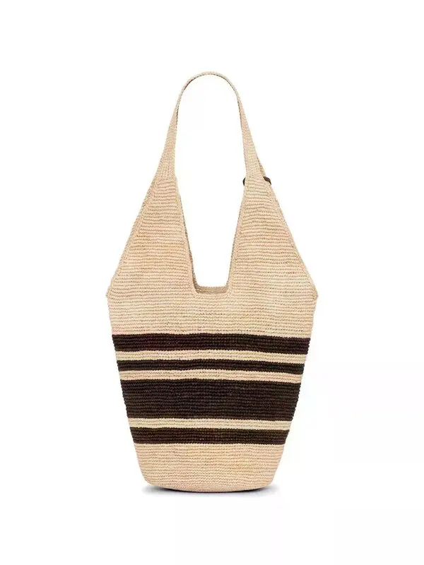 ANINE BING Leah Raffia Tote Bag - Neutrals