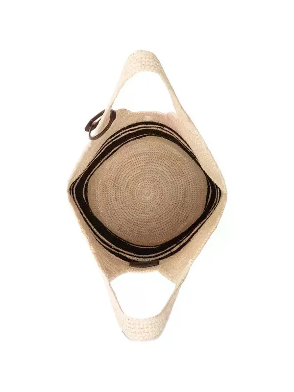 ANINE BING Leah Raffia Tote Bag - Neutrals