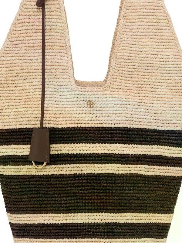 ANINE BING Leah Raffia Tote Bag - Neutrals