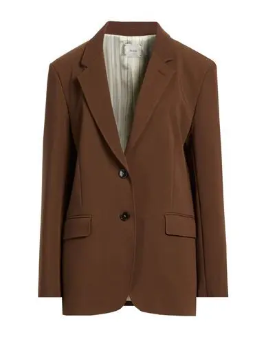 ALYSI Single-breasted Twill Blazer - Brown